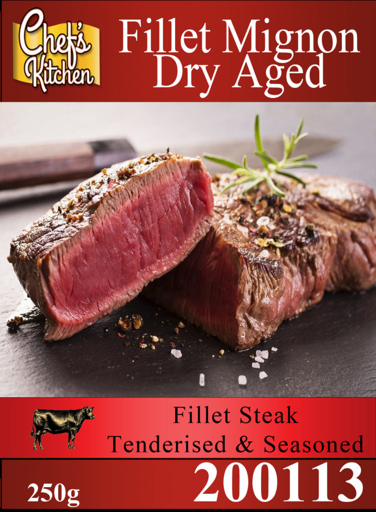 Fillet Mignon Steak 250g – Dry aged – tenderized and seasoned – สเต็ก ...