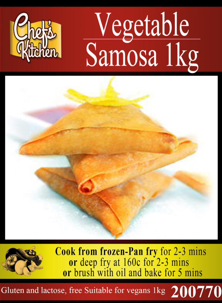 Vegetable samosas, bulk pack 1kg – Korat Chef