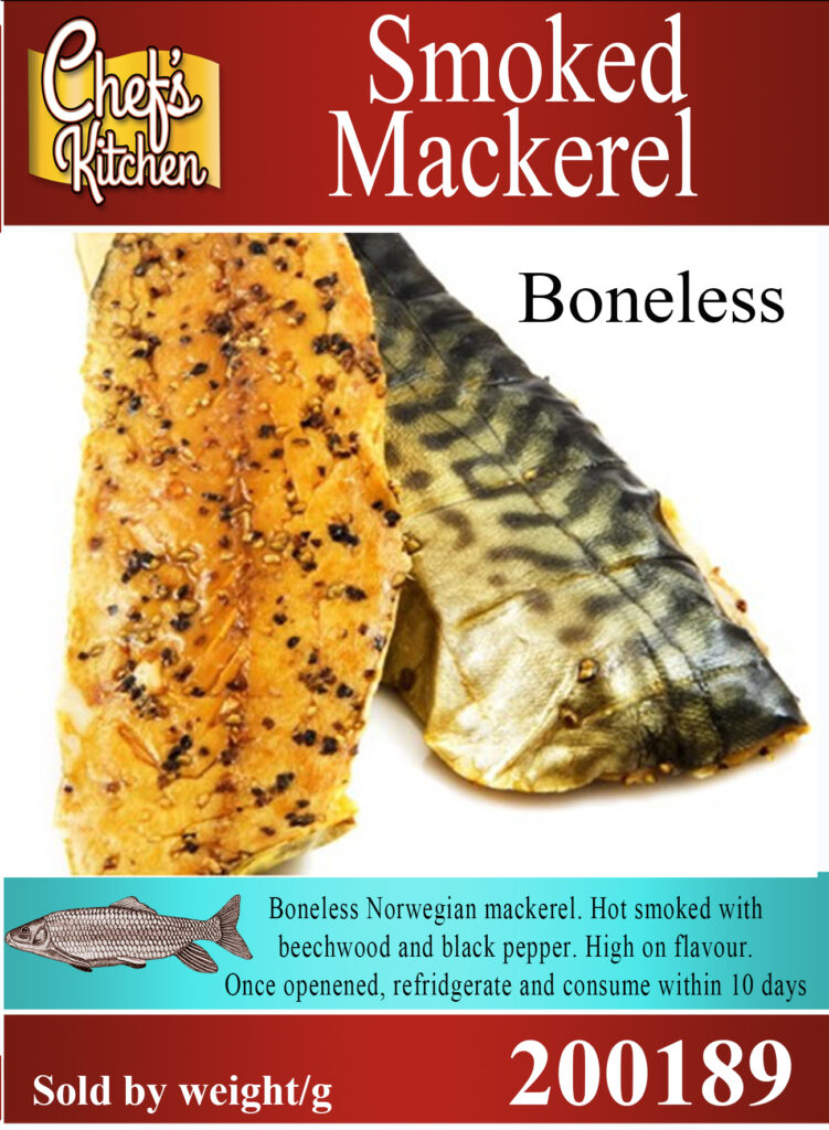 Smoked boneless mackerel x 2 fillets 230g – Korat Chef