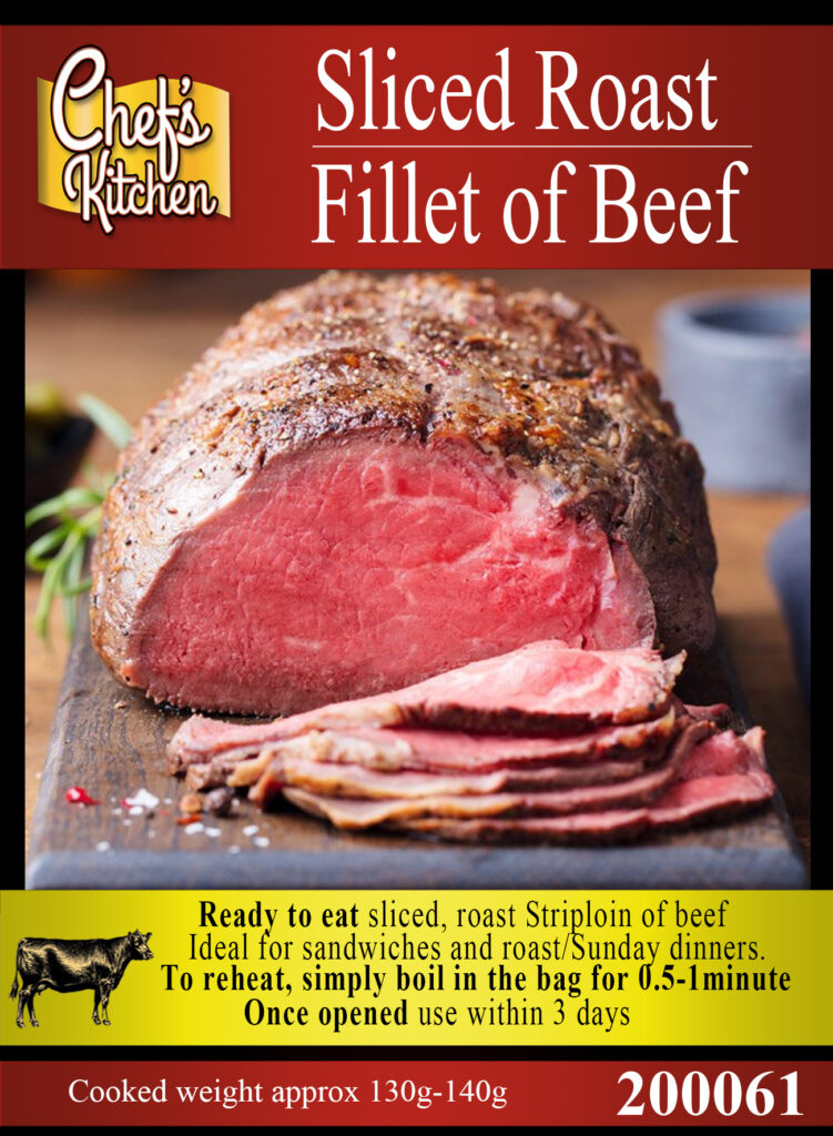 Sliced Roast Fillet of Beef 150g super tender – Korat Chef