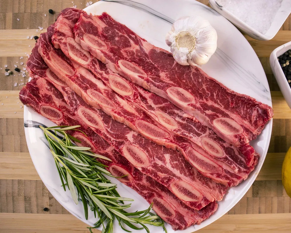 NZ Beef PS PRIME SHORT RIB 1CM (~8 lengths) 1kg – Korat Chef